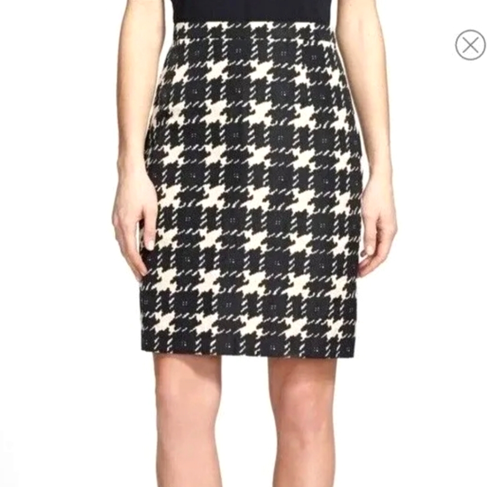 Maxmara Houndstooth Print Skirt - Gem